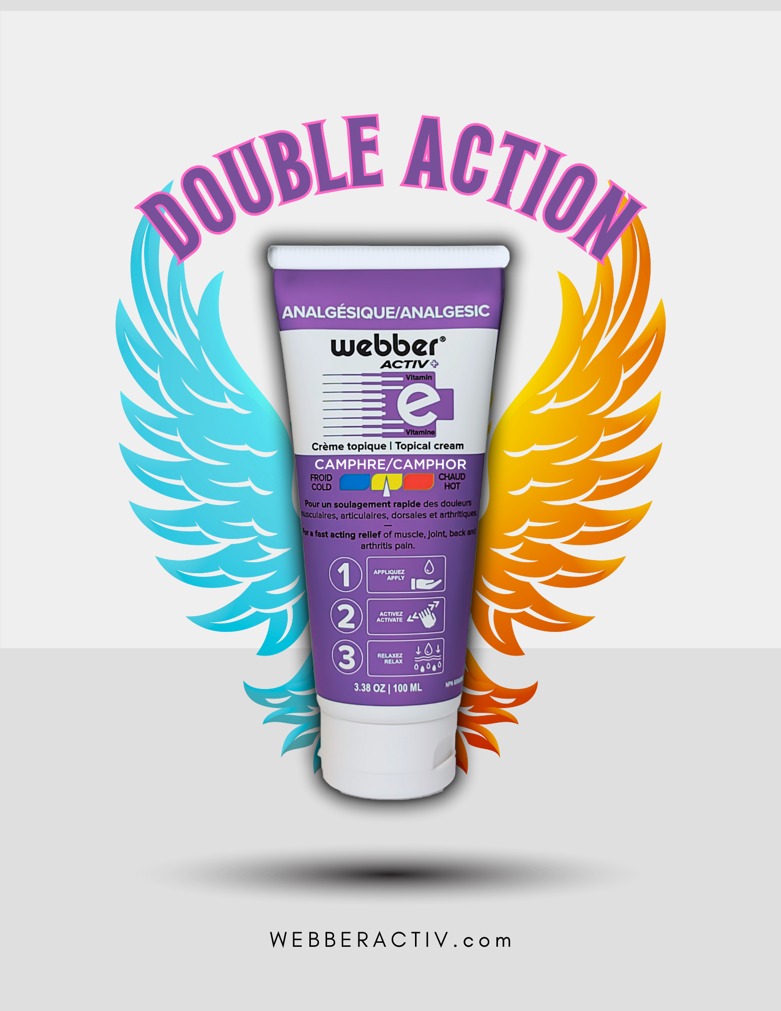 WEBBER ACTIV+ Crème analgésique (Camphre) – 100ml – District Disc Golf